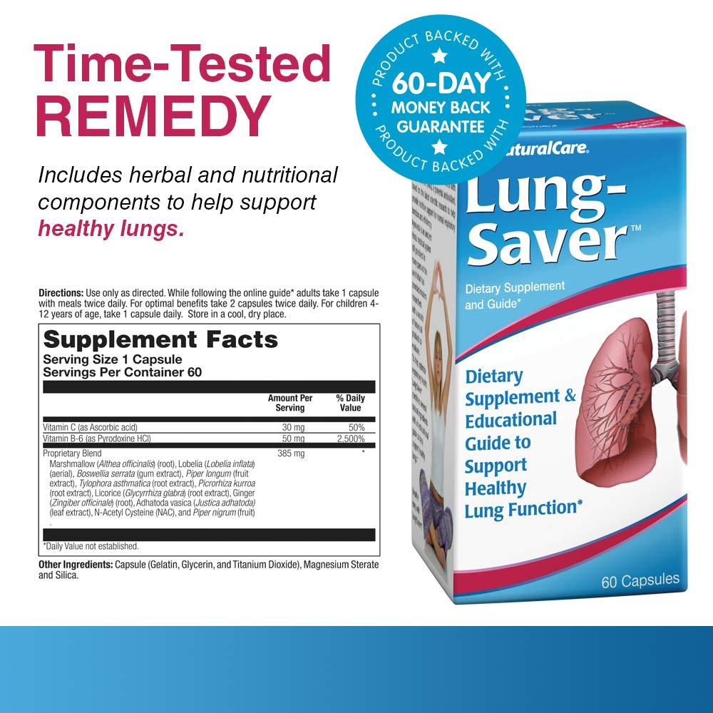 NaturalCare Lung-Saver - 60 Capsules for Respiratory Health & Support ...