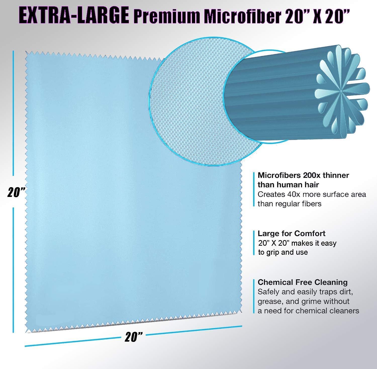 20x20 inch Extra Large Microfiber Cleaning Cloth for LCD Screens ...