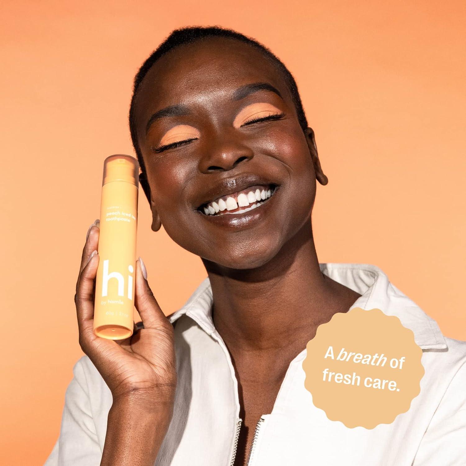 Hismile Peach Iced Tea Flavoured Toothpaste - 60g Fluoride Toothpaste ...