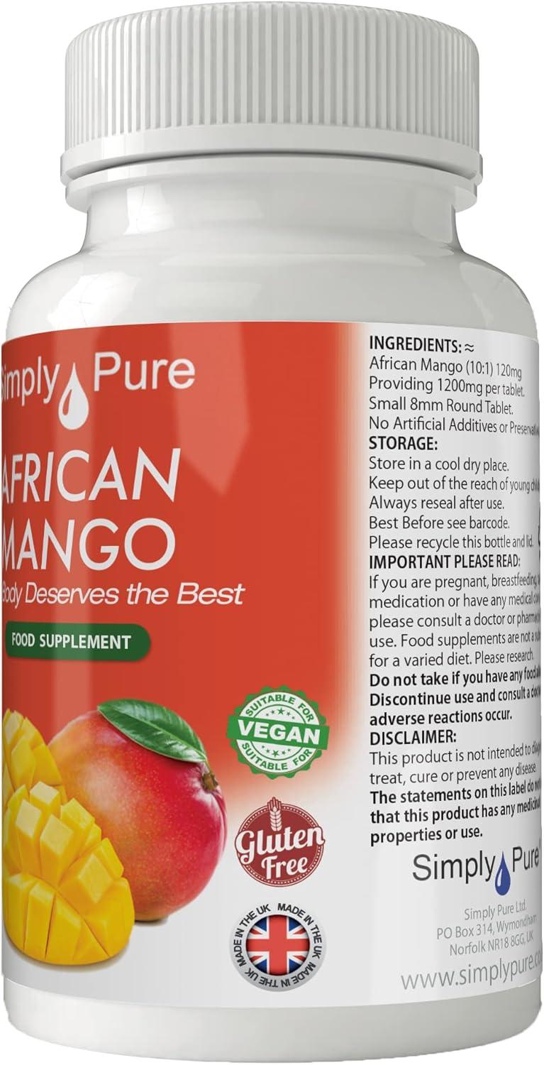 Simply Pure African Mango for Weight Loss 1200mg - 90 Tablets | Buy Now ...
