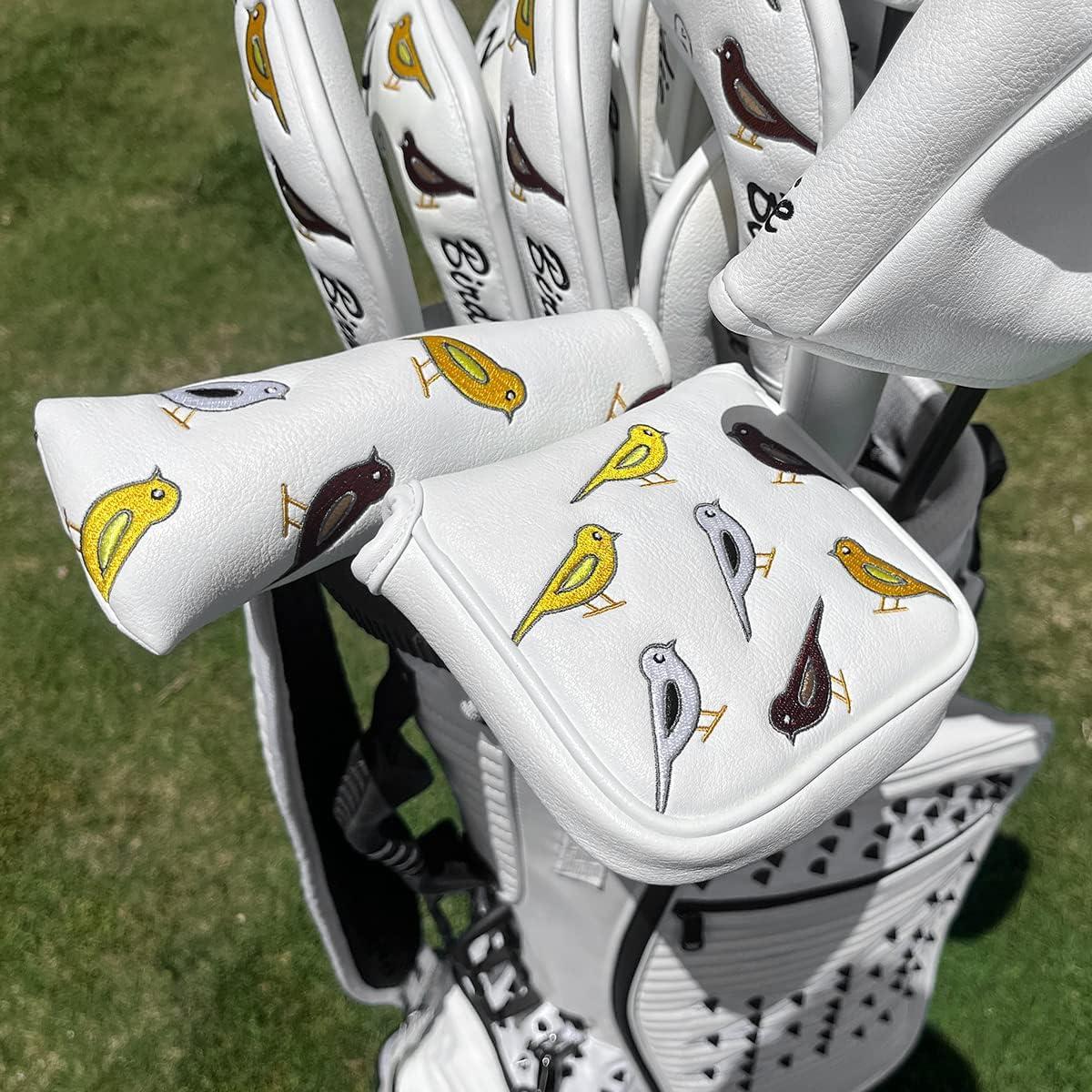 Golf Club Headcover Set - Birdie Birds Design for Driver, Fairway Wood ...