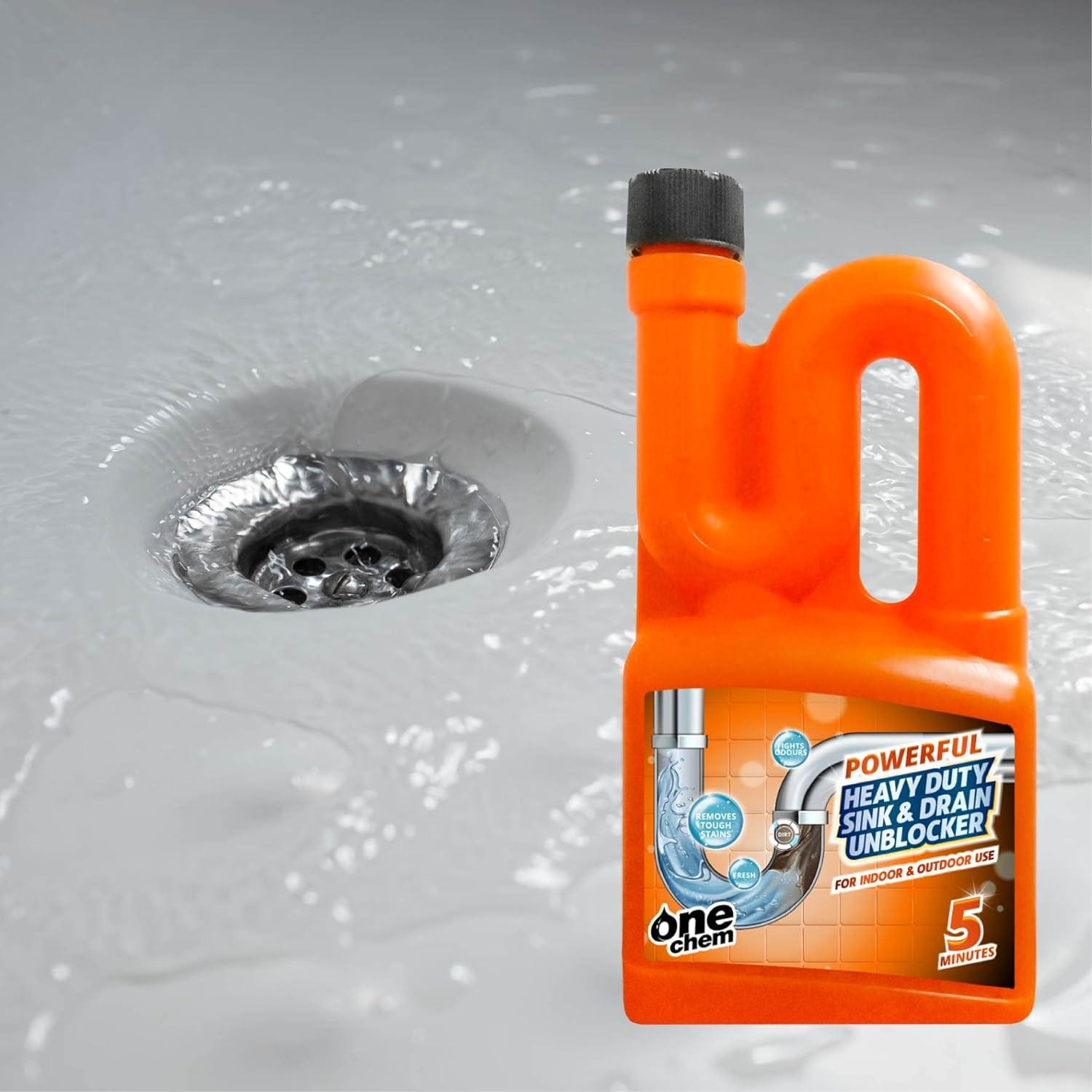 One Chem - Heavy Duty Sink and Drain Unblocker Gel - 5L Plus 750ml ...