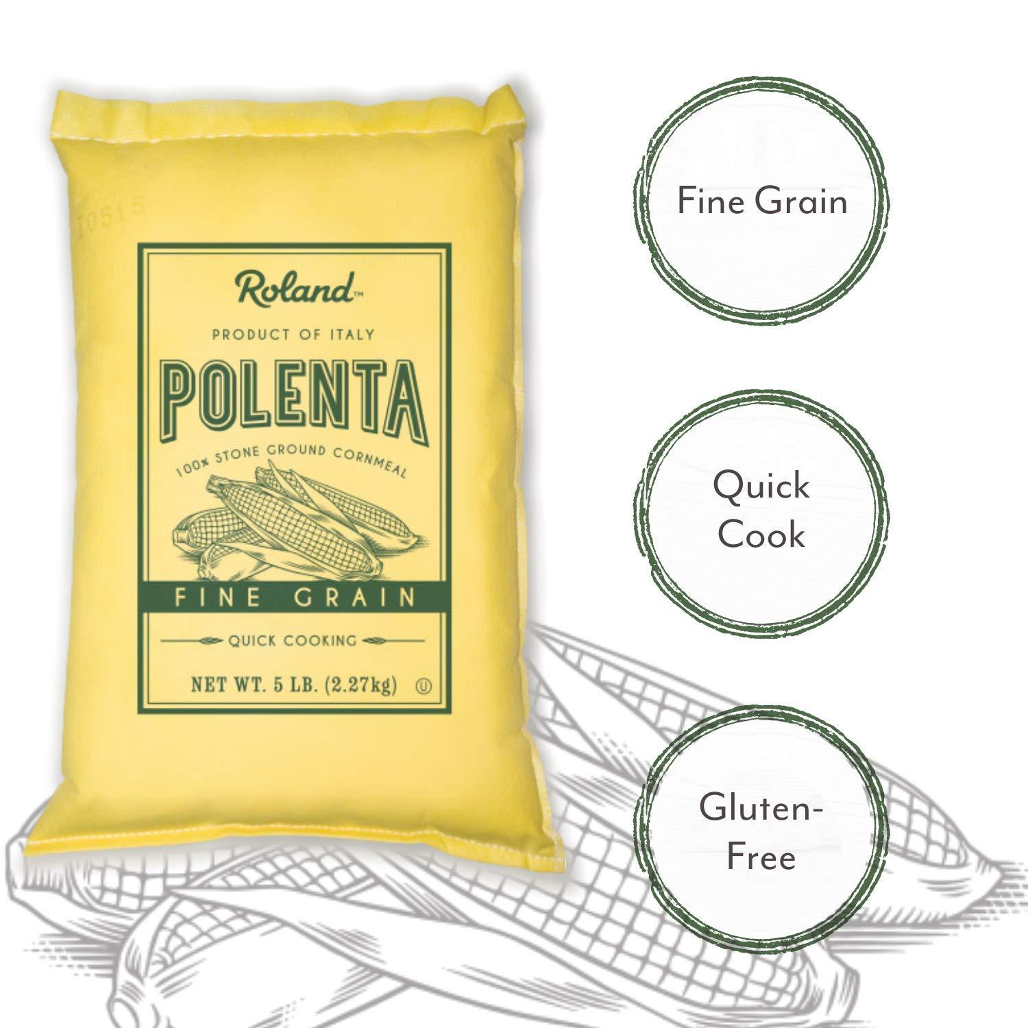 Roland Fine Grain Yellow Polenta from Italy - 5 Lb Bag | Authentic ...