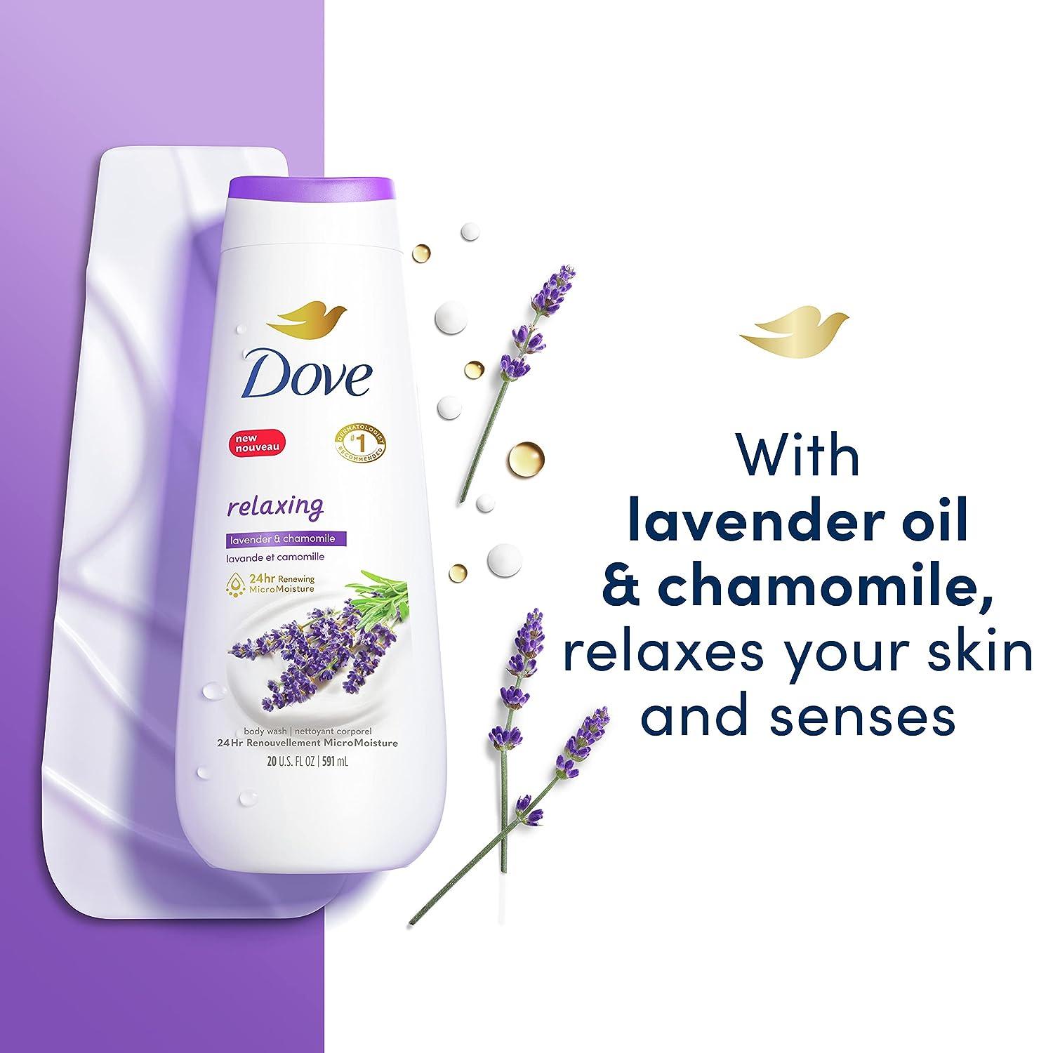 Dove Relaxing Lavender Oil & Chamomile Body Wash 20 oz | Gentle Skin ...