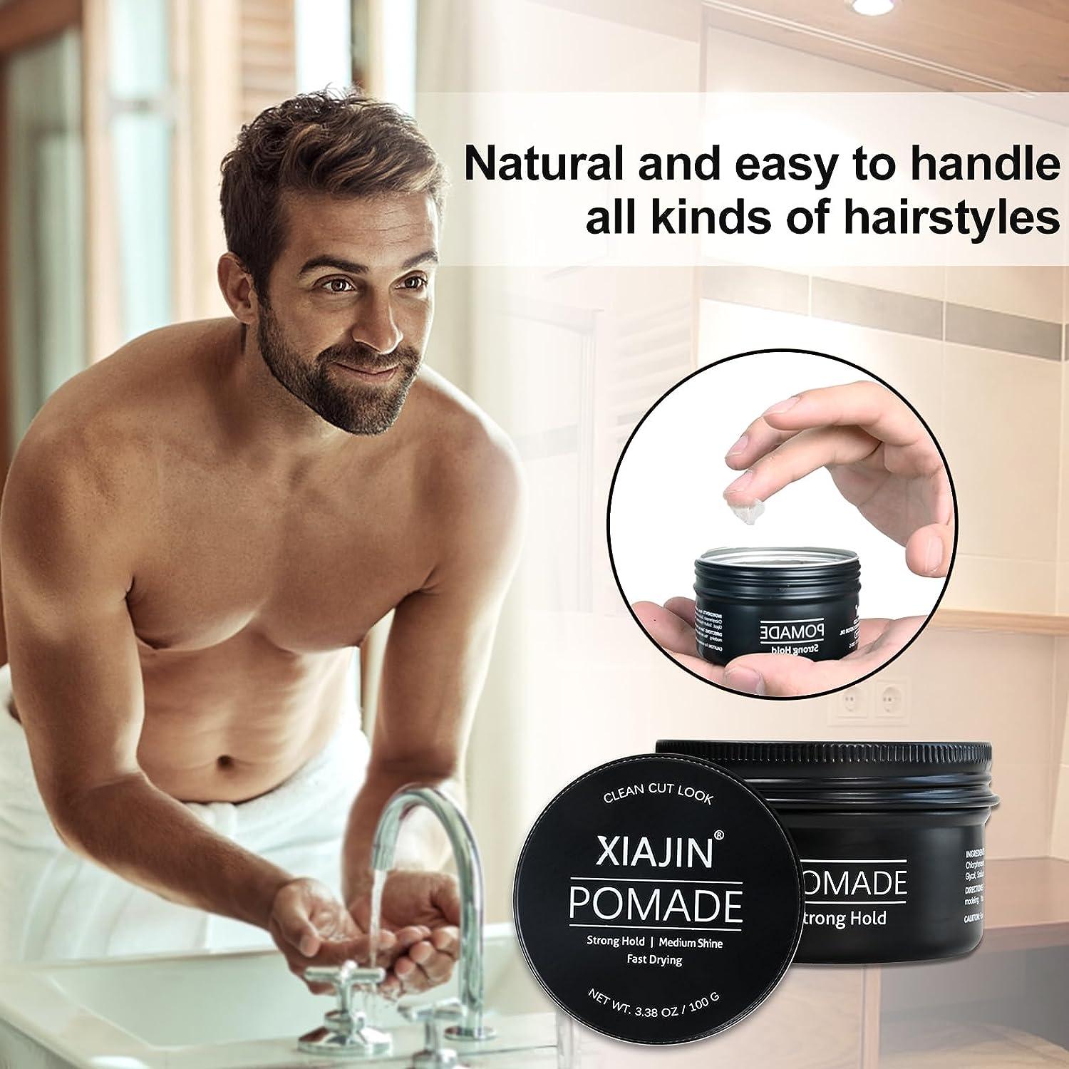 XIAJIN Hair Gel Pomade for Men - Natural Ocean Scent - 24 Hour Hold ...
