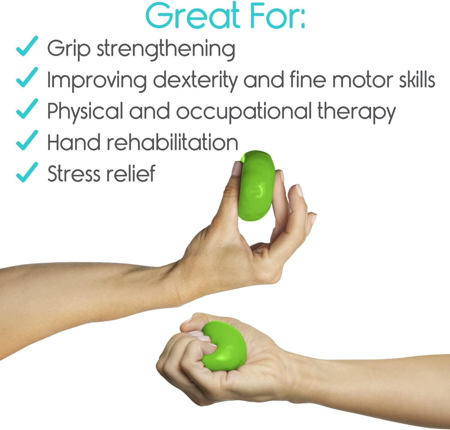 Vive Therapy Putty Hand Tools (2 Pack) - Sensory Stress Relief for Adults - Green Soft Putty for ...