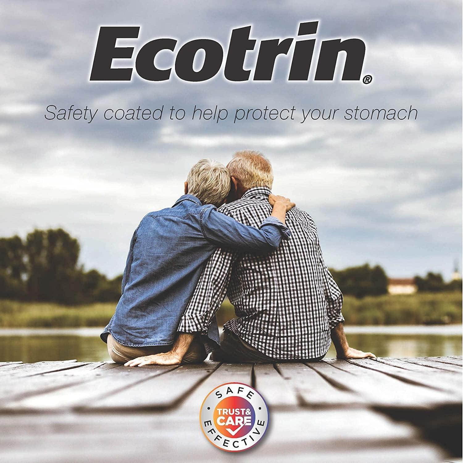 Ecotrin 81 mg Low Strength Aspirin | 150 Tablets x 2 Pack | Safety ...