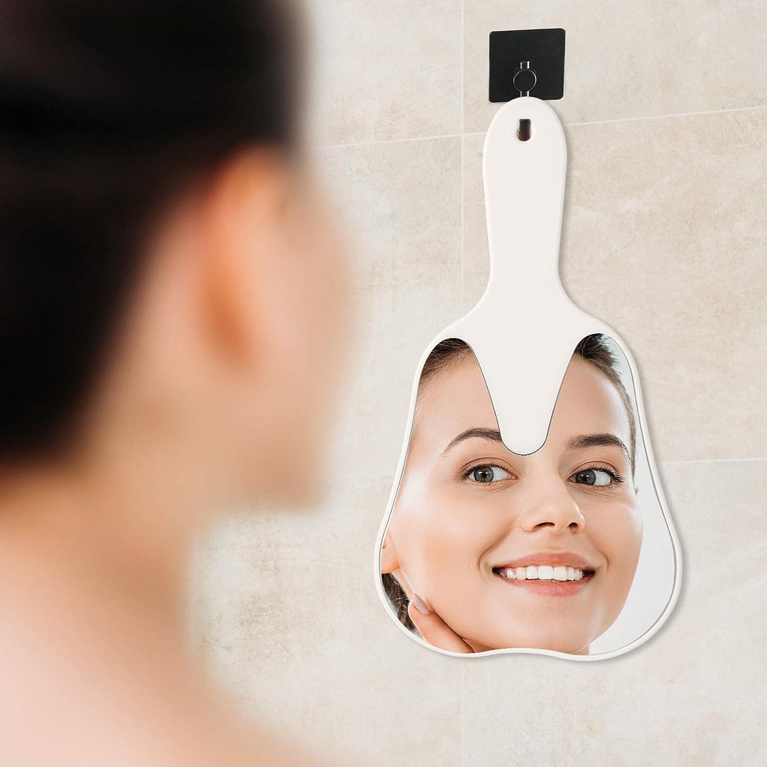 Annhua Handheld Tooth-Shaped Hand Mirror - Small Face Mirror with ...