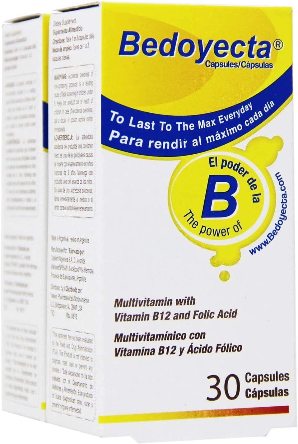 Bedoyecta Multivitamin Capsules with B12 and Folic Acid - 60 ct | Buy ...