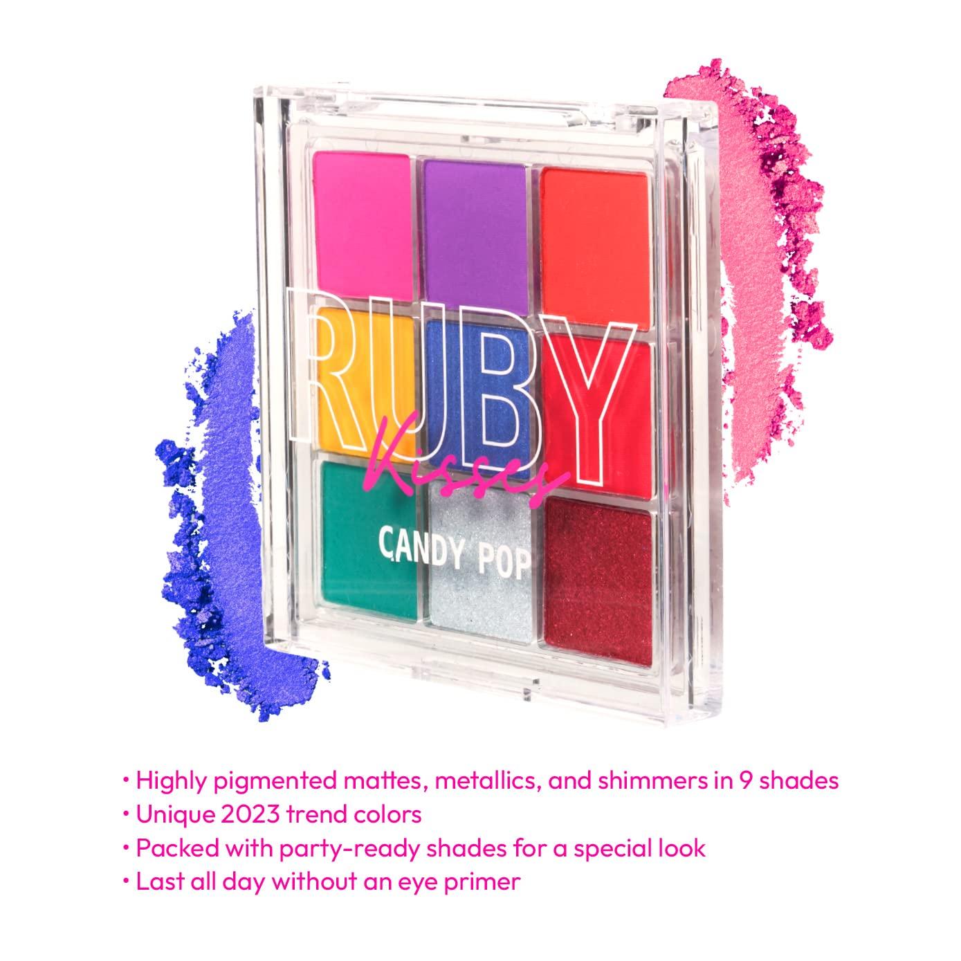 Ruby Kisses Eyeshadow Palette - Highly Pigmented 9 Shades Matte Shimmer ...