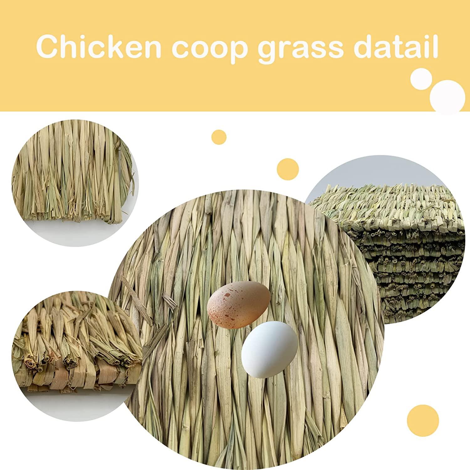 Handwoven Grass Nesting Box Pads for Chickens and Small Animals - Set ...