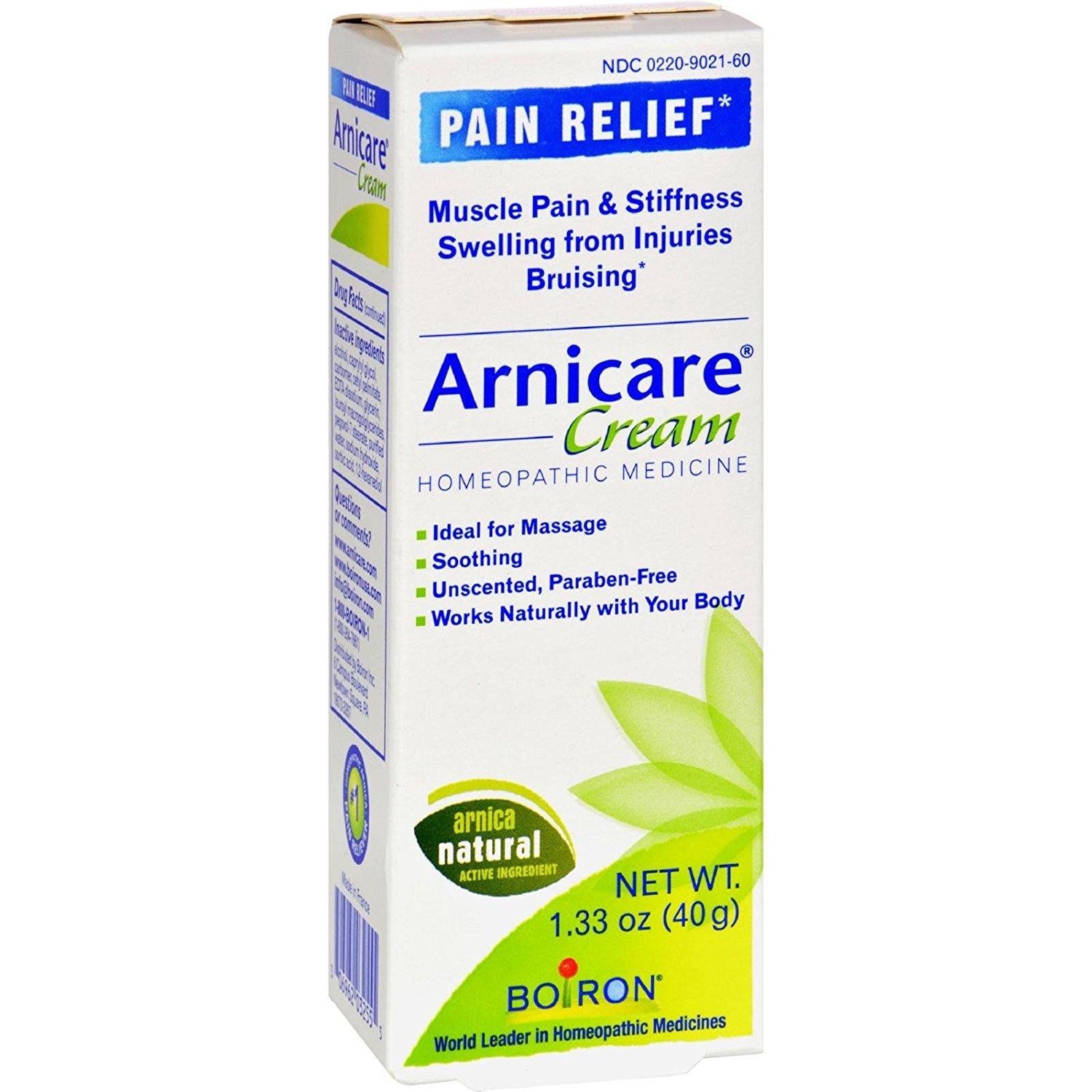 Boiron Arnicare Cream 1.33 oz - Fast Acting Pain Relief for Bruises and ...