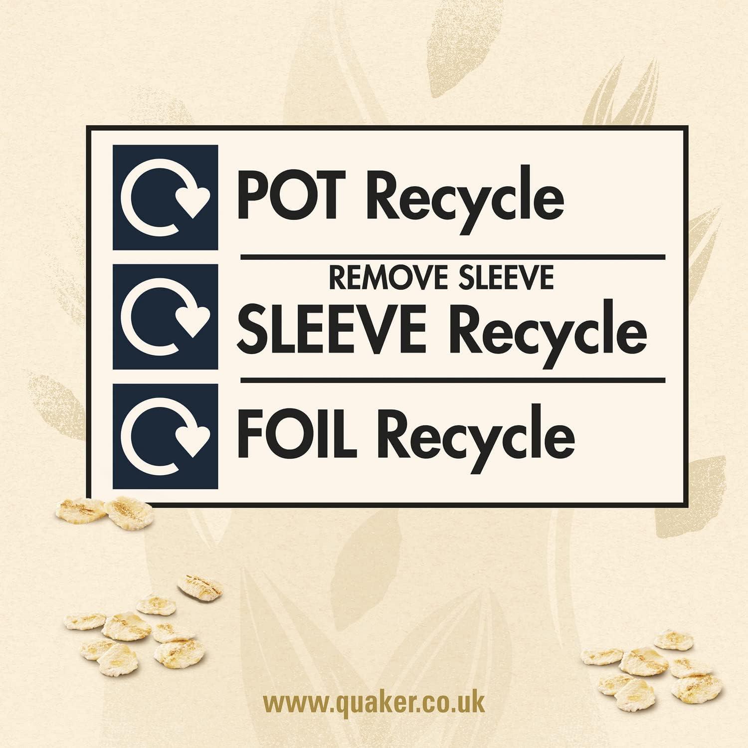 Quaker Oat Protein Original Porridge Pots 6 x 49g - High-Protein ...