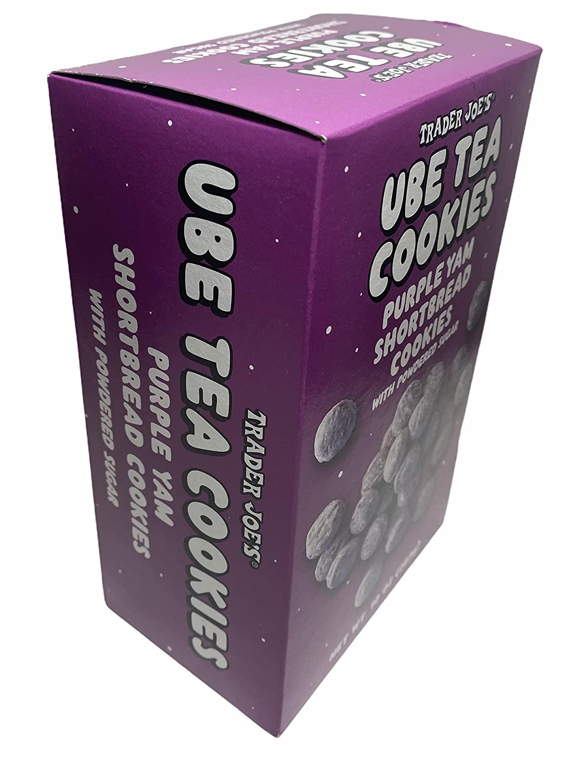 Trader Joes Ube Tea Cookies - 10 oz (Pack of 1) | Purple Yam Shortbread ...