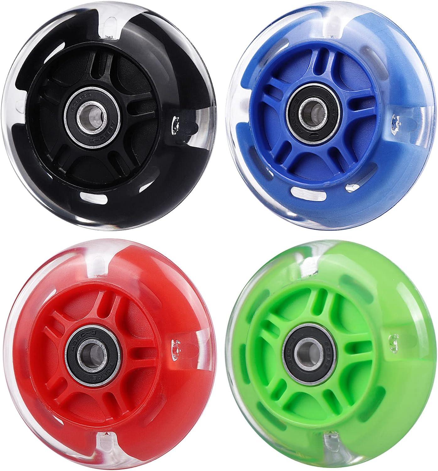 Gladeer 3-Wheeled Scooter Rear Wheels 80mm 2-Pack with Light Up feature ...