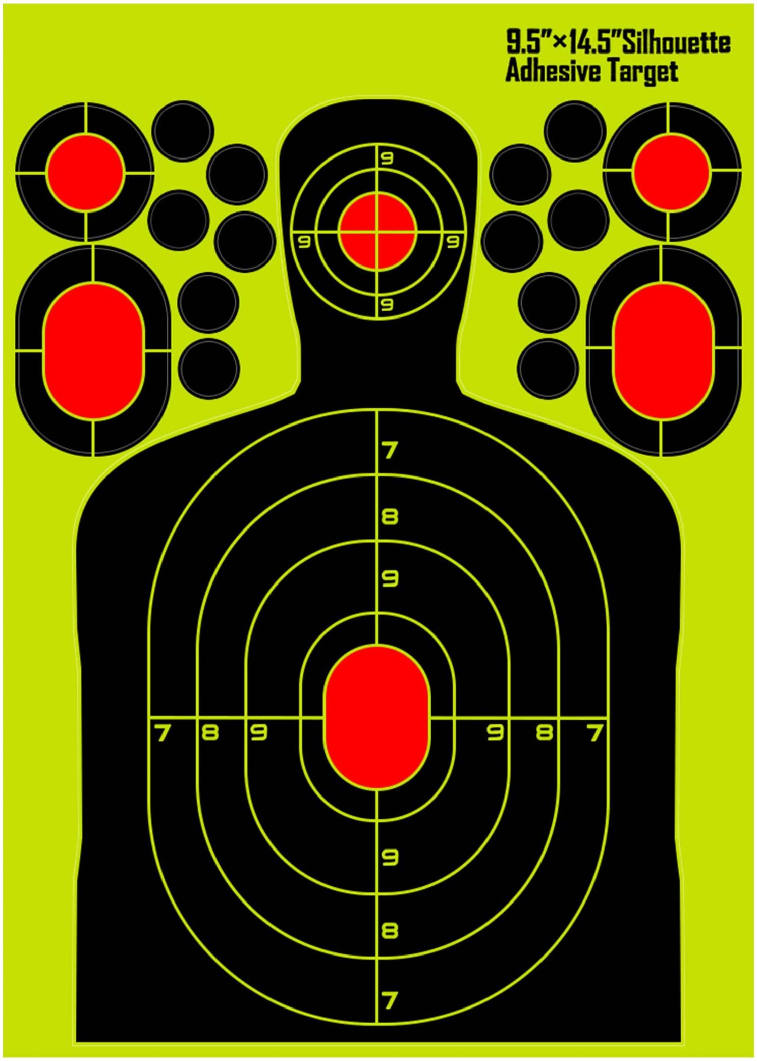 14.5x9.5 inch Shooting Targets - 10 Pack - Highly Visible Reactive ...
