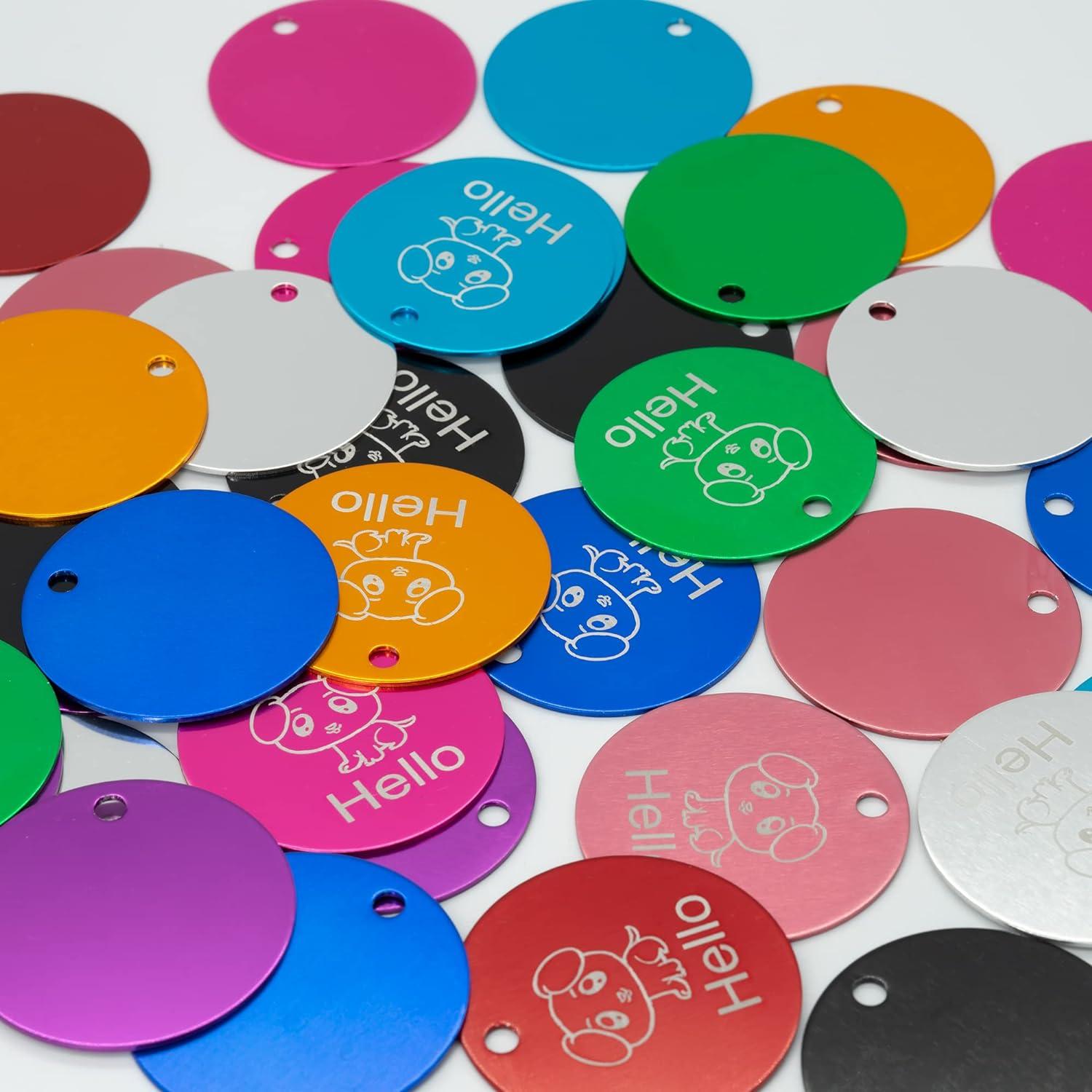 StayMax Round Aluminum Blank Tags Stamping Blanks Engraving Blanks 25 ...