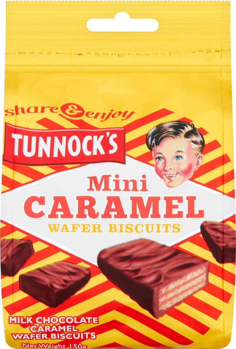 TUNNOCK'S Mini Caramel Wafer Biscuits Pouch 150g - 2 PACK | Buy Now ...