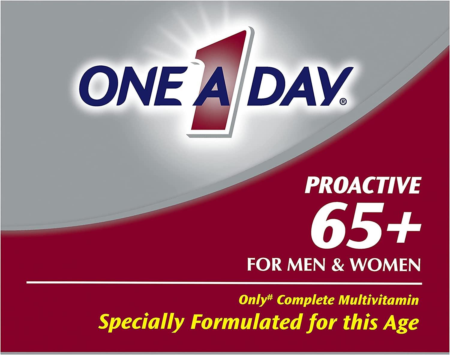 One A Day Proactive 65+ Men's & Women's Multivitamin Supplement ...