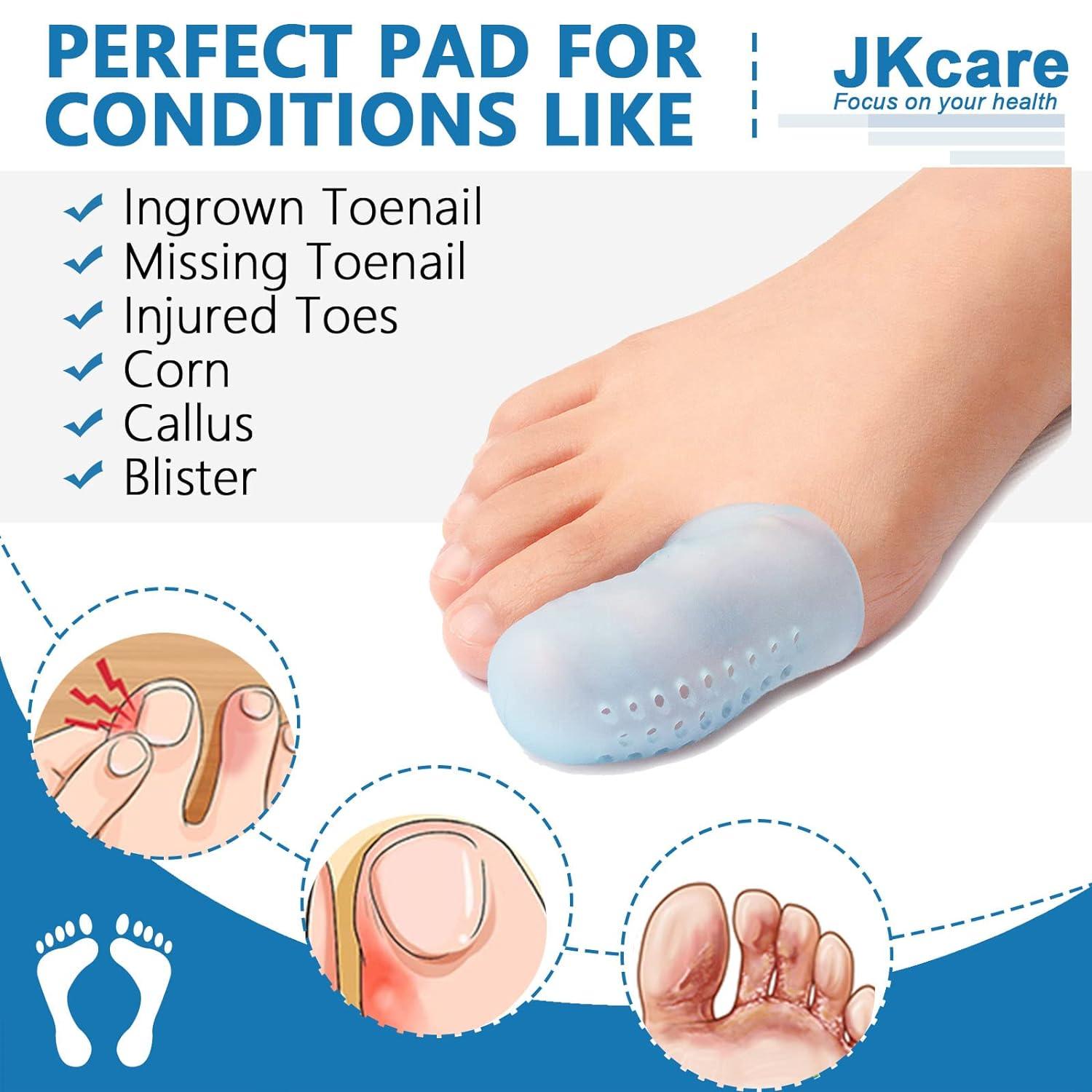 JKcare 12 Pack Breathable Big Toe Protectors with Holes - Silicone Gel ...