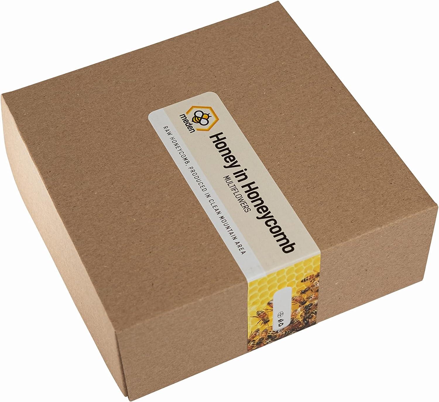 3 x 350g Honeycomb Of Wildflower In Wooden Frame - Pure Natural Honey ...