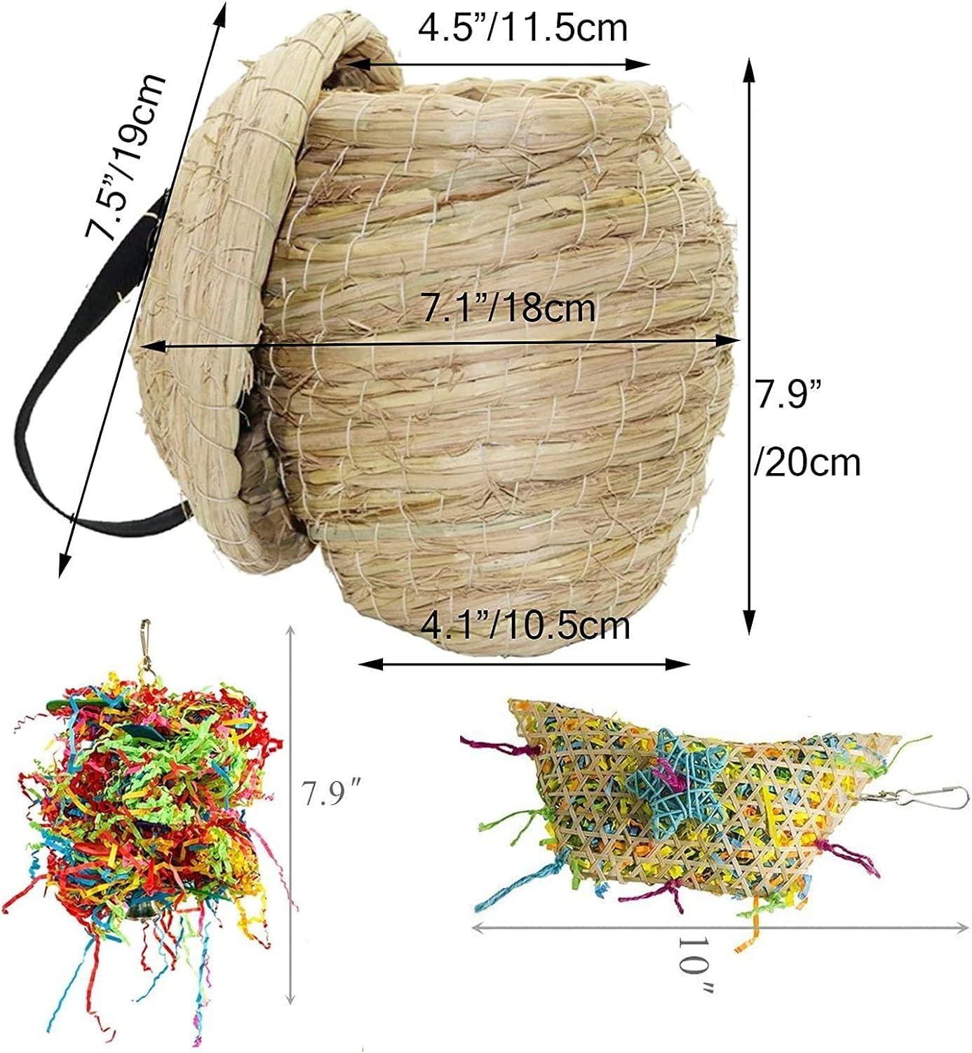 Birds Nest Straw Birdhouse 100% Natural Fiber - Cozy Resting Breeding ...