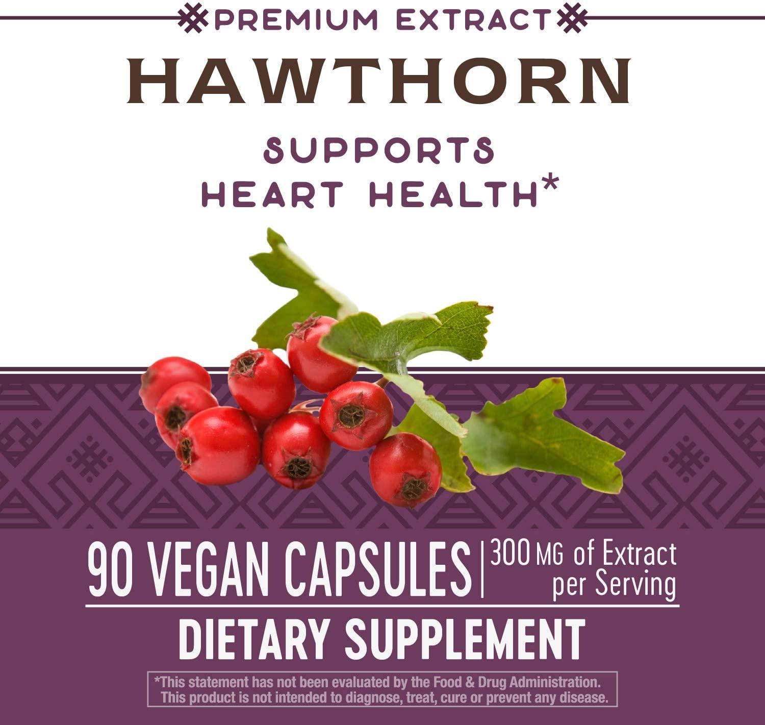 Nature's Way Hawthorn Extract 300mg - Standardized Heart Function ...