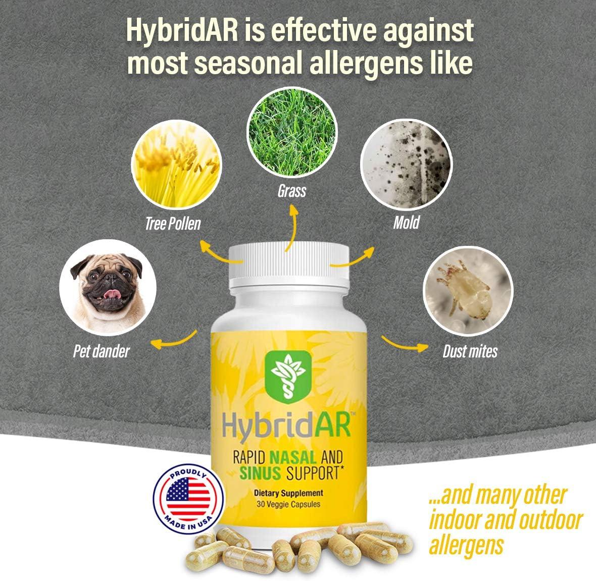 HybridAR Rapid Nasal & Sinus Support - Fast Allergy Relief - Immune ...