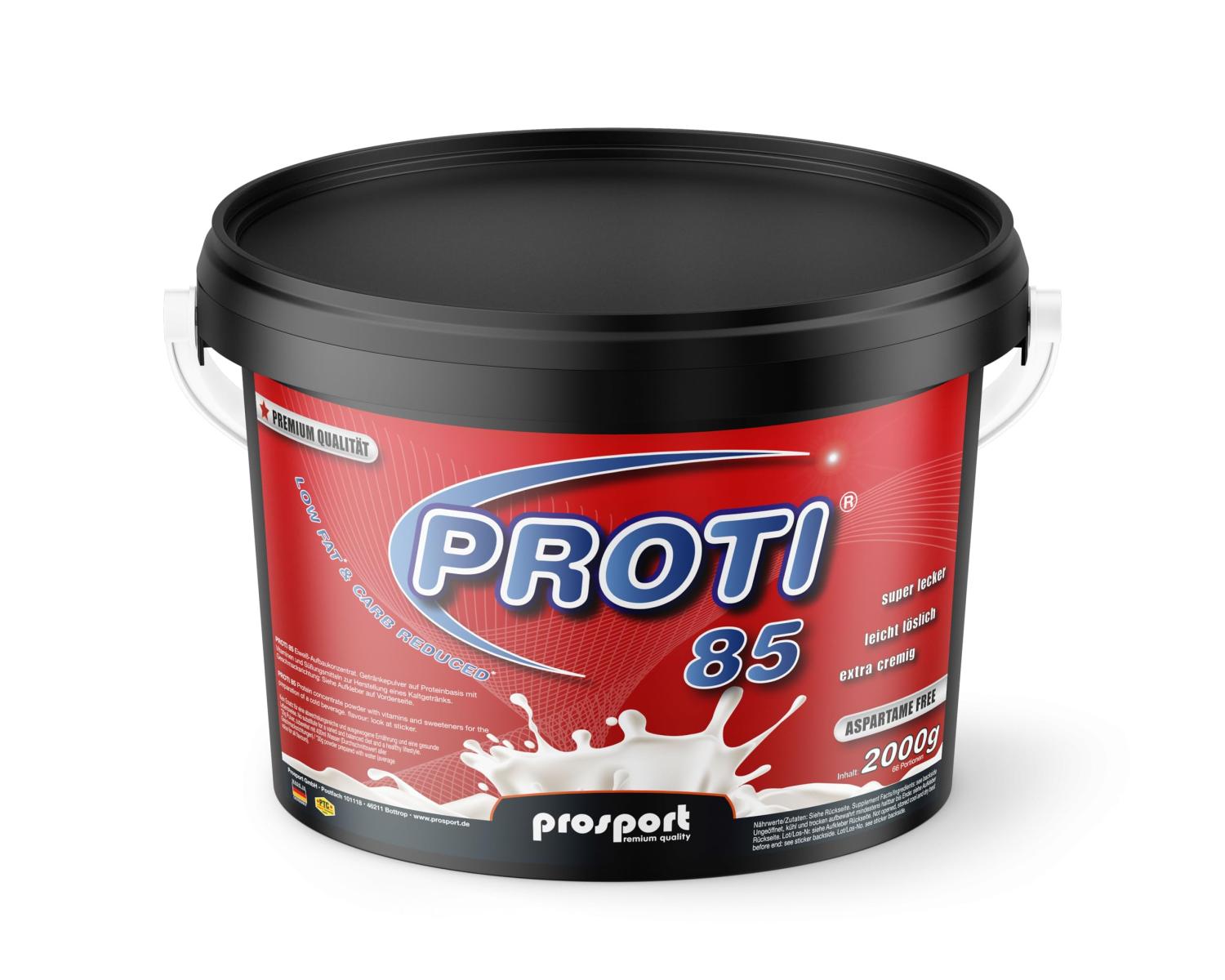 Prosport Proti 85 Vanilla Protein Shake - 2000g Extra Creamy Protein ...