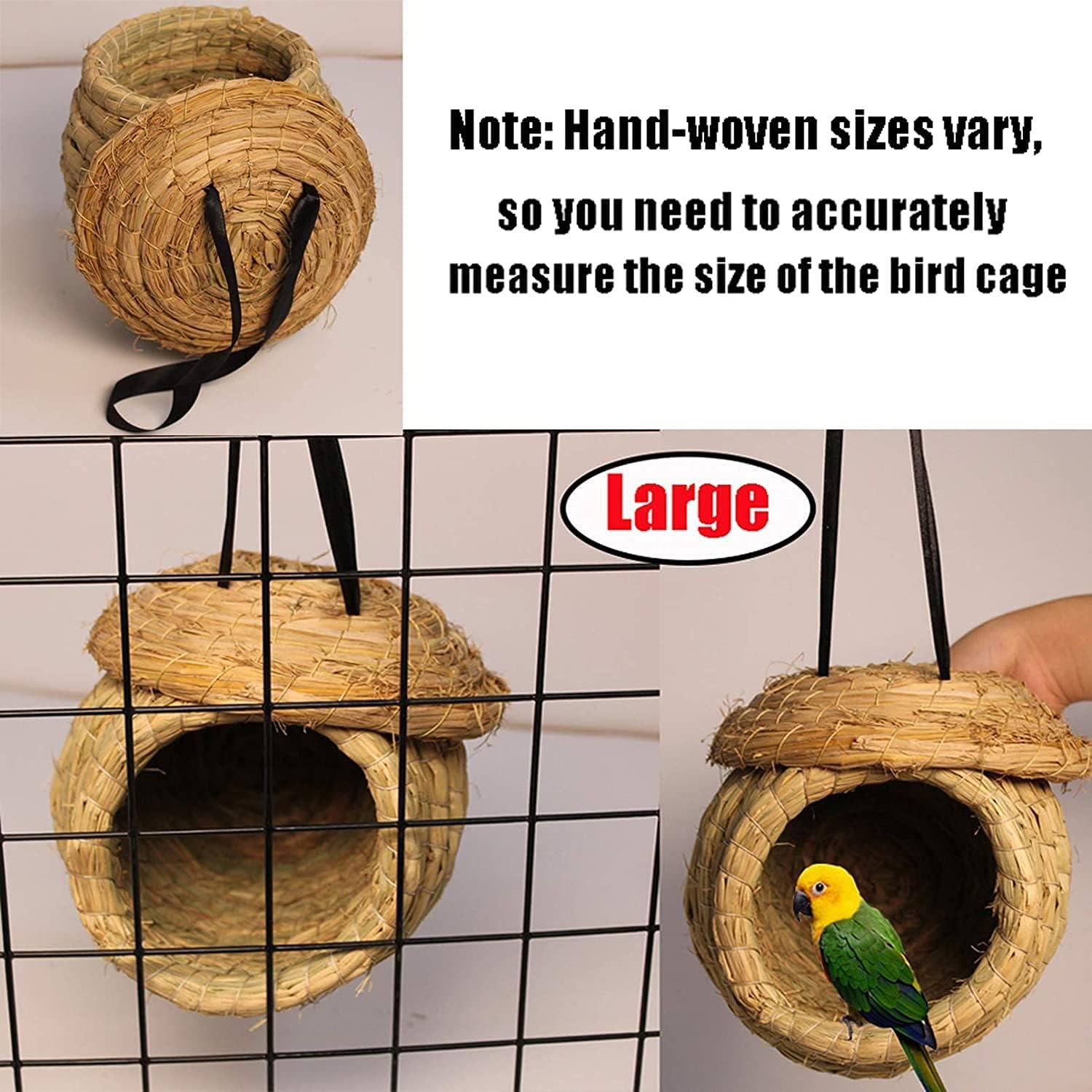 Birds Nest Straw Birdhouse 100% Natural Fiber - Cozy Resting Breeding ...