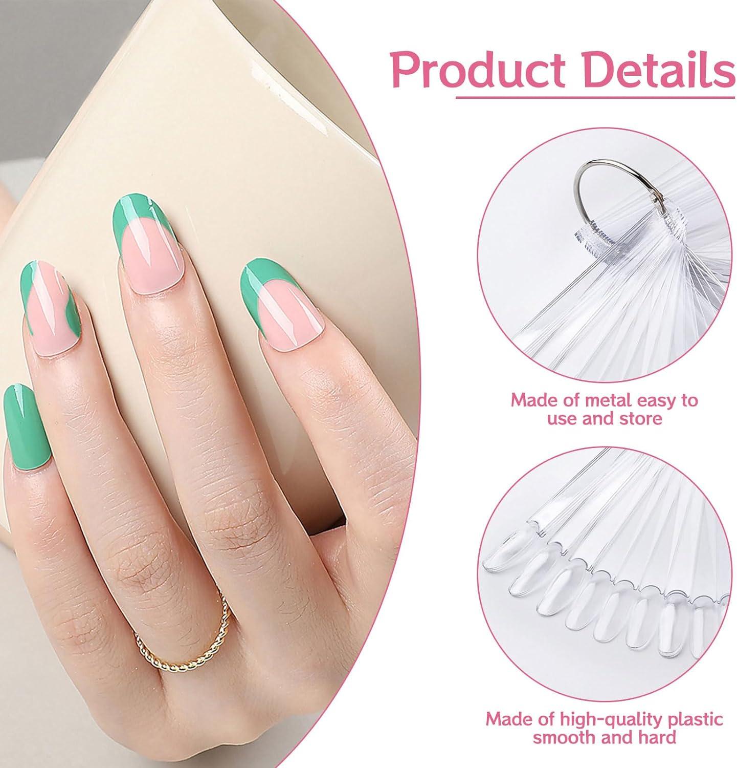 Nail Swatch Sticks 150PCS - Practice Nail Colour Display Fan Shape Tips ...