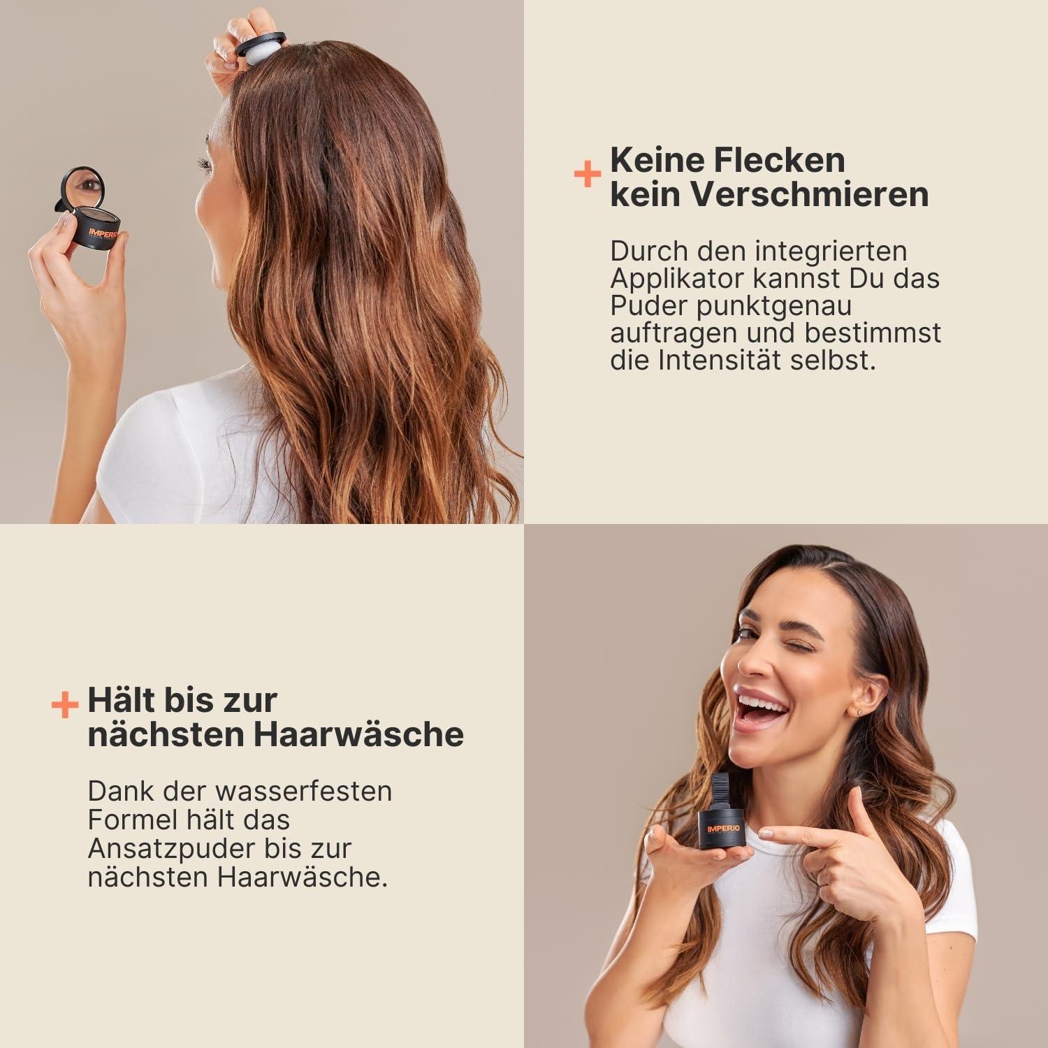 Imperio Powder - Waterproof Hair Concealer for Men & Women | Dark Brown ...