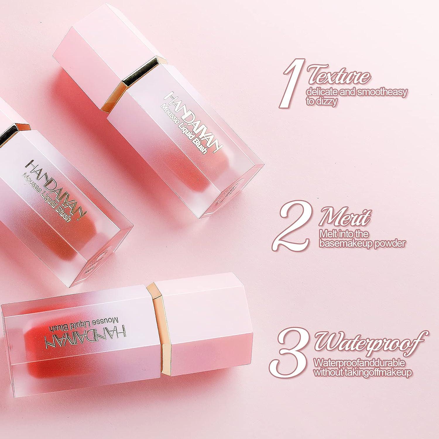 Matte Liquid Blush - Natural-Looking Soft Cream Blush Makeup for Cheeks ...