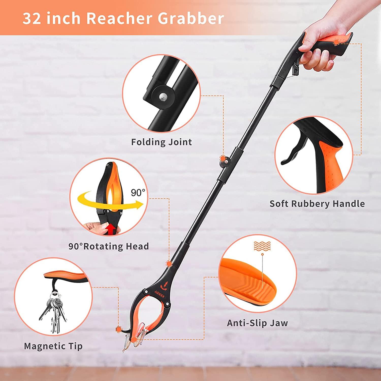 8 in 1 Hip Knee Kit with 32 Reacher Grabber, Trash Pickers, Sock Aid ...