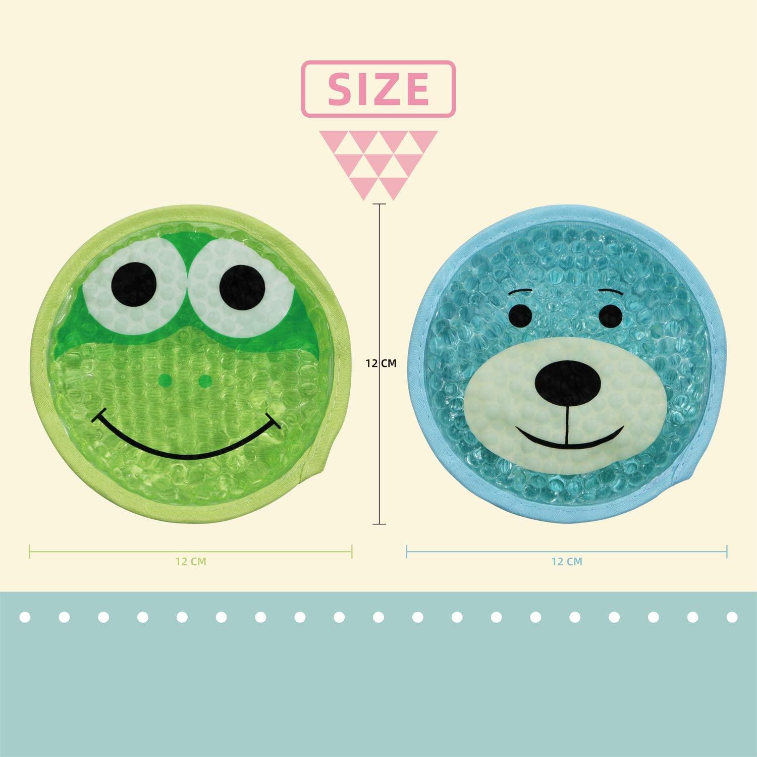 Kids Boo Boo Ice Pack 2-Pack for Fever, Pain Relief & Injuries - Green ...