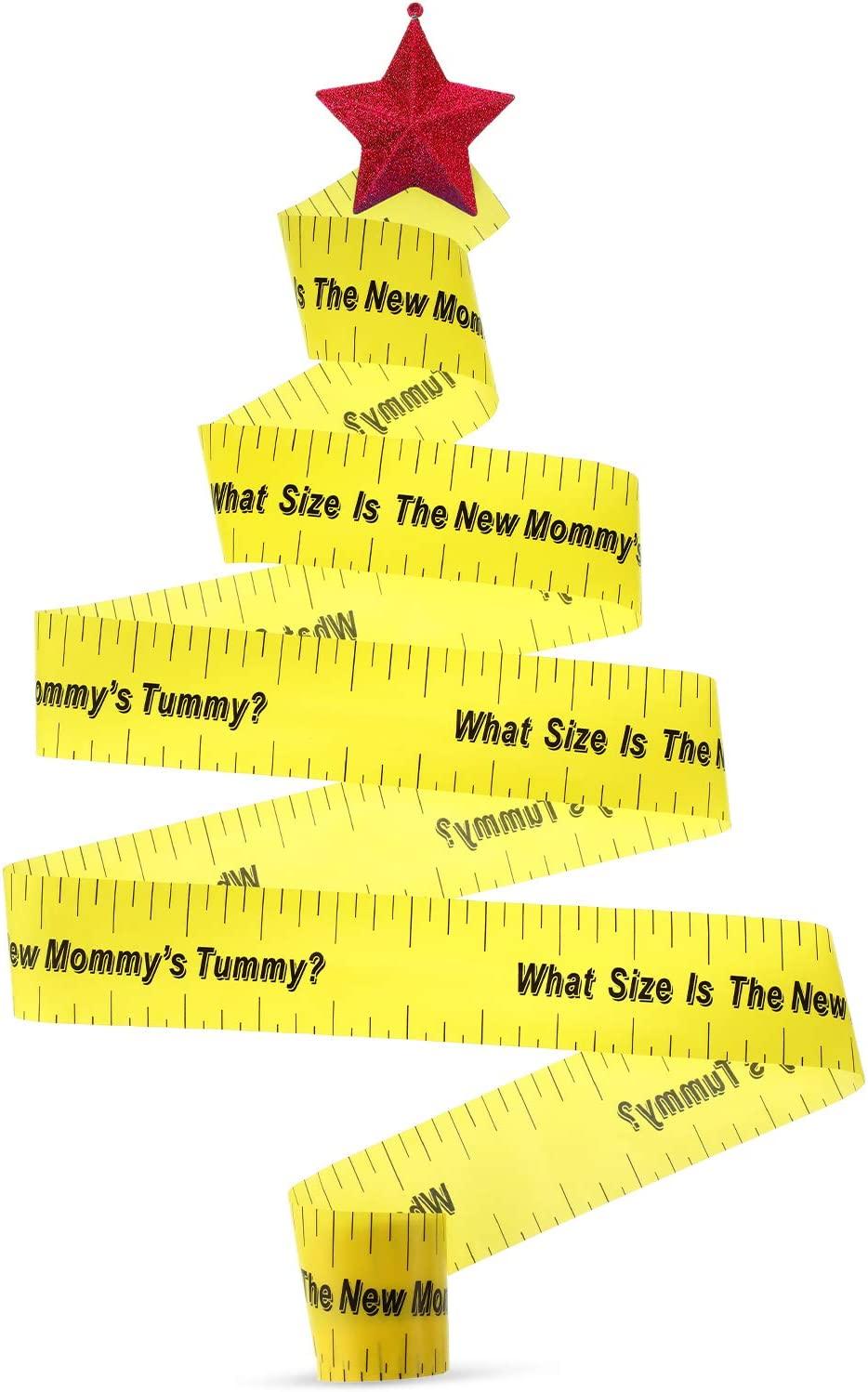 Baby Shower Measuring Tape Set - 2 Rolls, 2in x 150ft for Tummy Measure ...