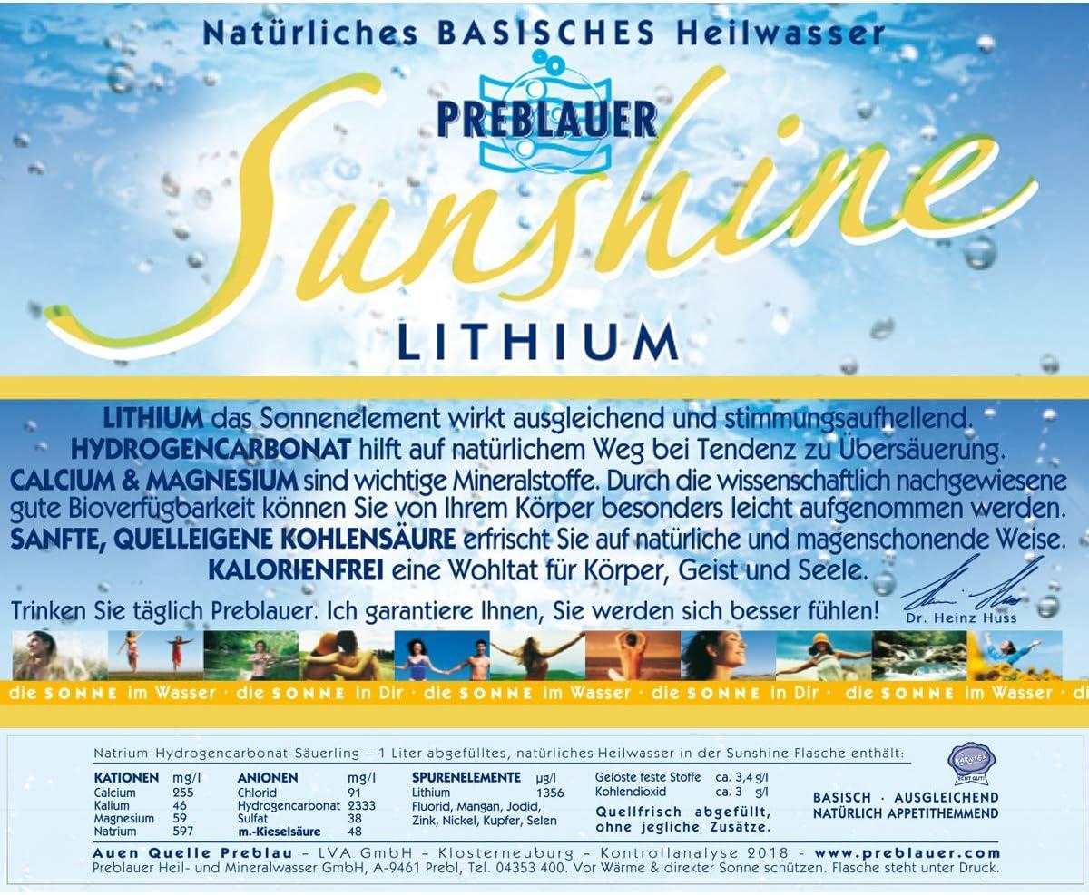Preblauer Sunshine Natural Mineral Water with Lithium - Mood Lifting ...