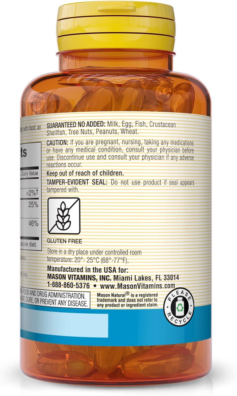 Mason Natural Fast Absorption Calcium + Vitamin D3 - Support Muscle ...