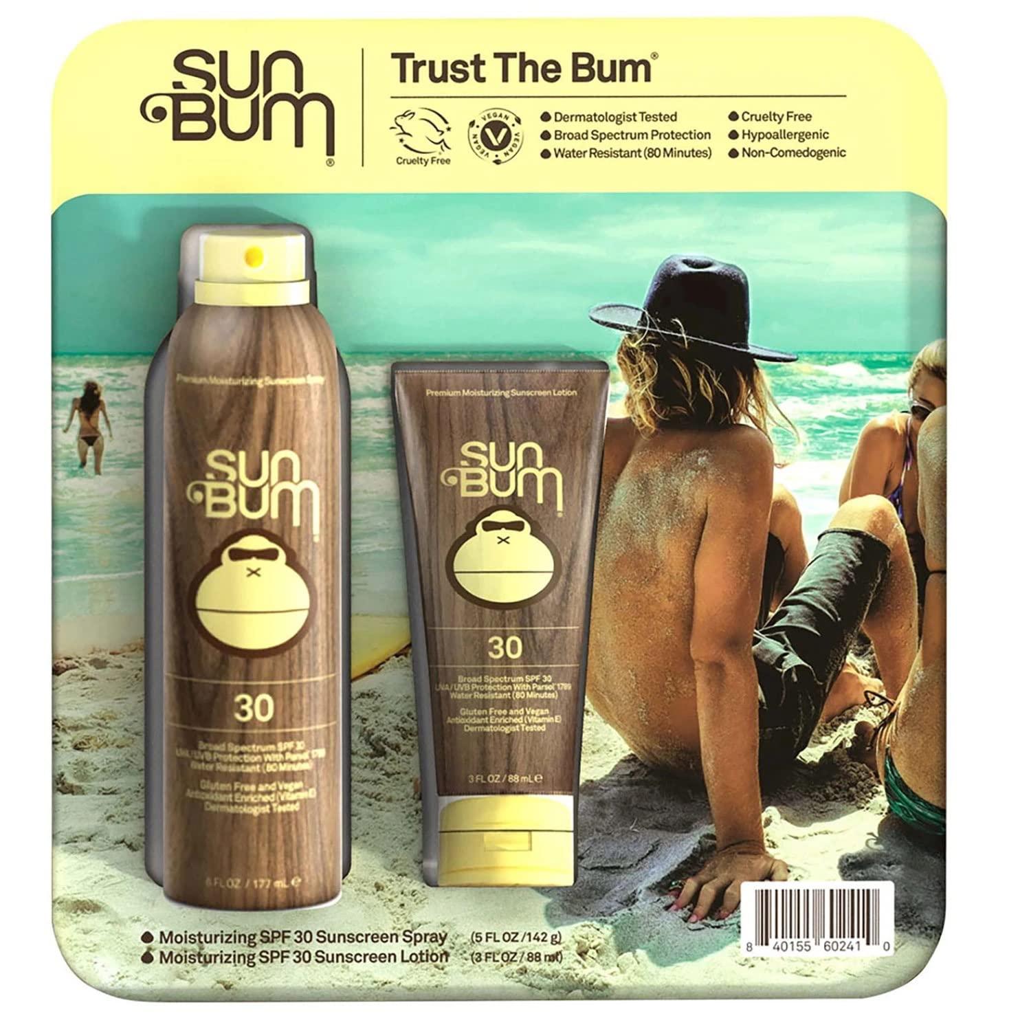 Sun Bum SPF 30 Sunscreen Spray and Lotion Combo - 5 fl. oz. Spray & 3 ...