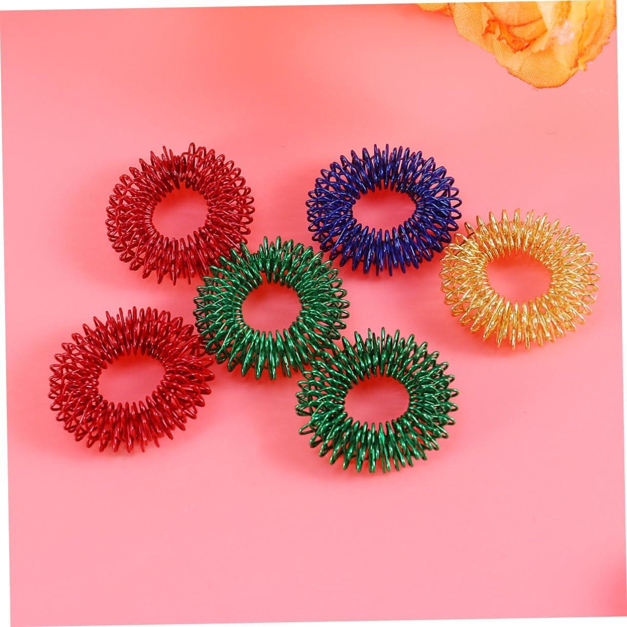 Homsfou 15 St Spiky Sensory Finger Circulation Rings for Kids ...