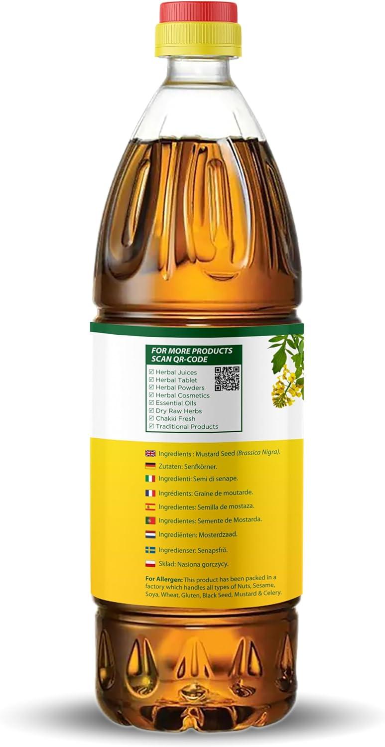Aryan Herbals Pure Mustard Oil Kachi Ghani Sarso Ka Tel Cold Pressed ...