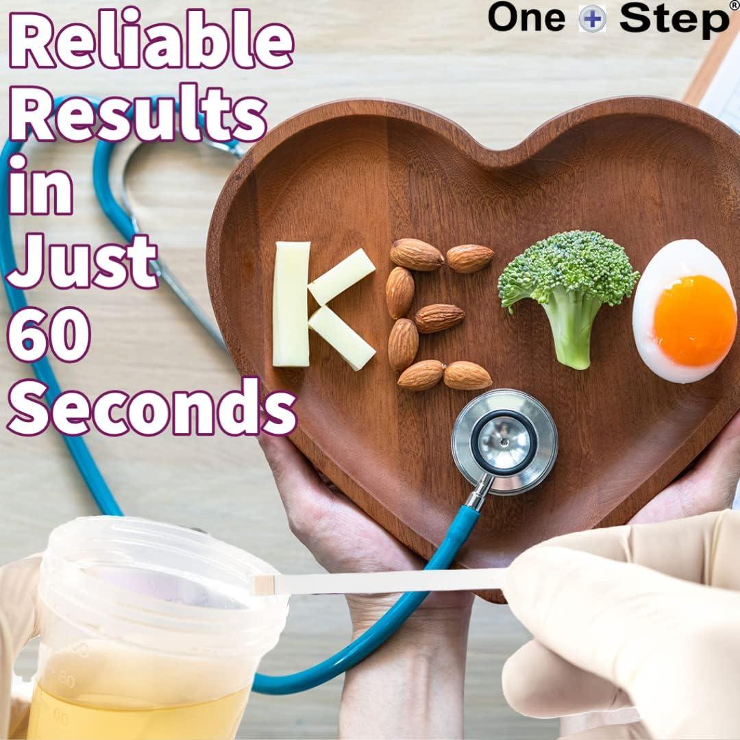 100 One Step Ketone Test Strips for Keto & Low-Carb Diet | Urine Test ...