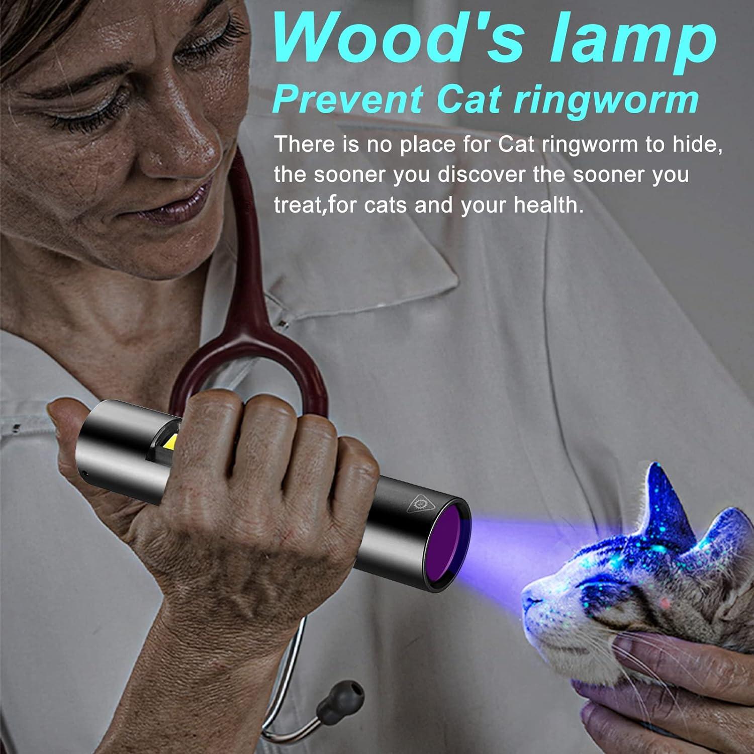 HUHKOUAE Wood's lamp cat Ringworm Detector Pet Urine Detector With side ...