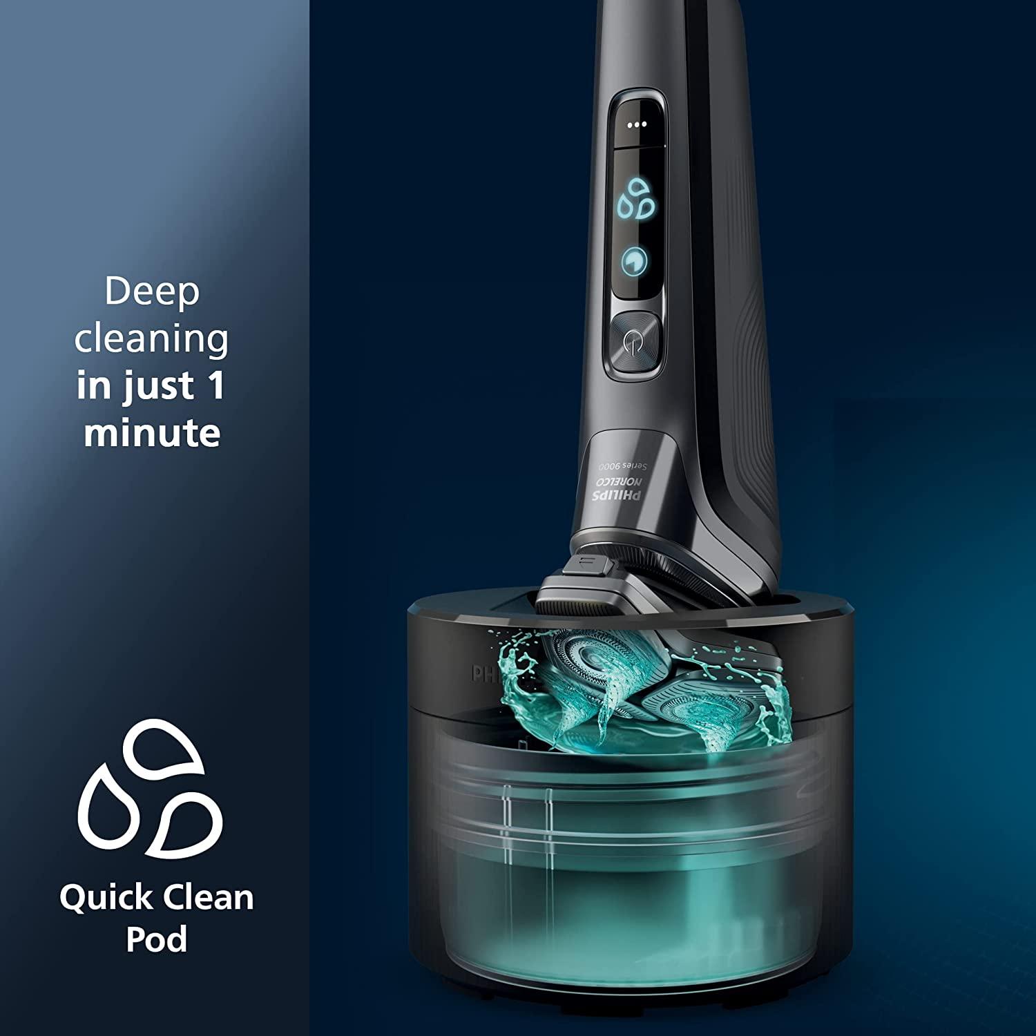 Philips Norelco 9800 Rechargeable Electric Shaver with Quick Clean, Pop ...