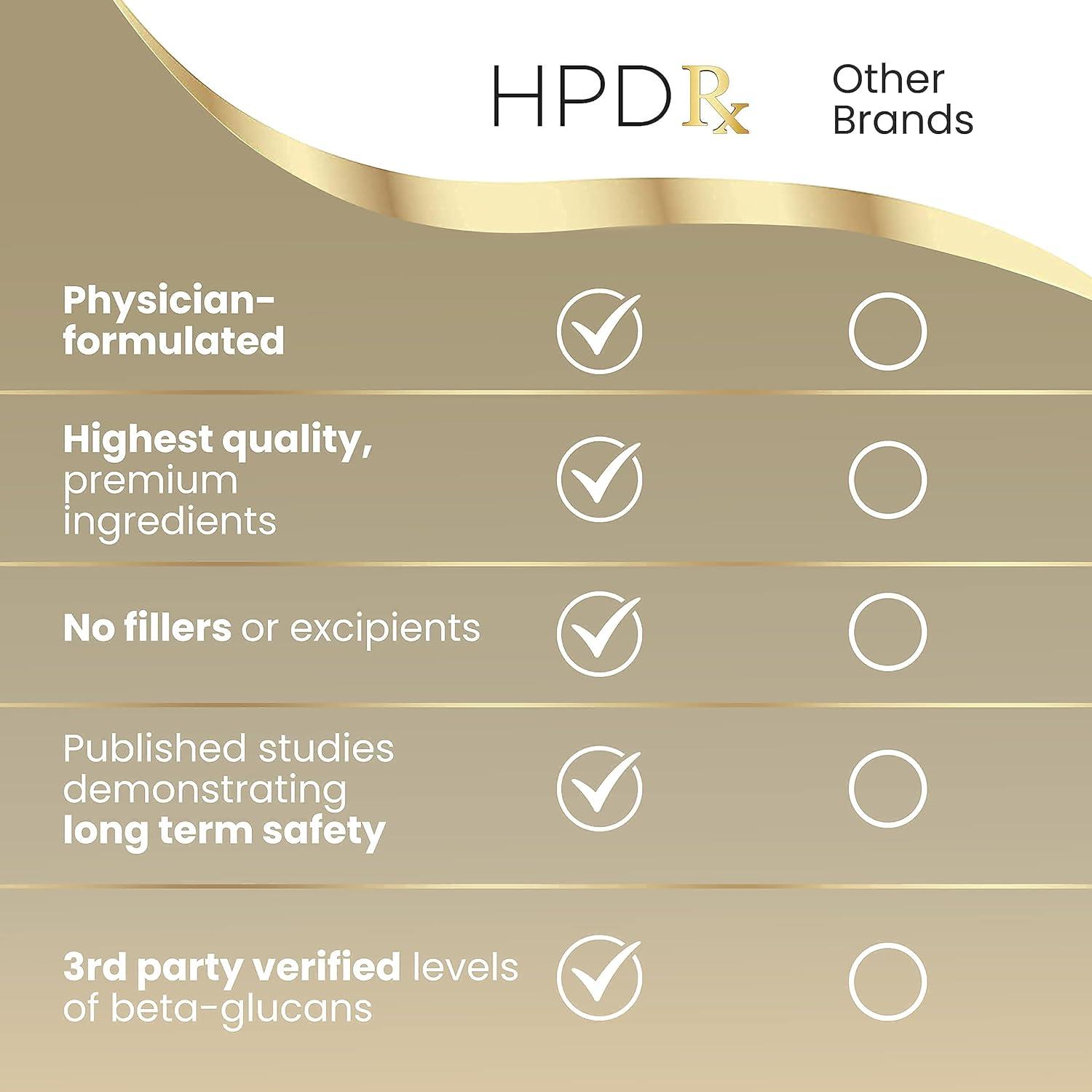 HPD Rx Premium AHCC 1100mg Shiitake Mushroom Supplement | Natural ...