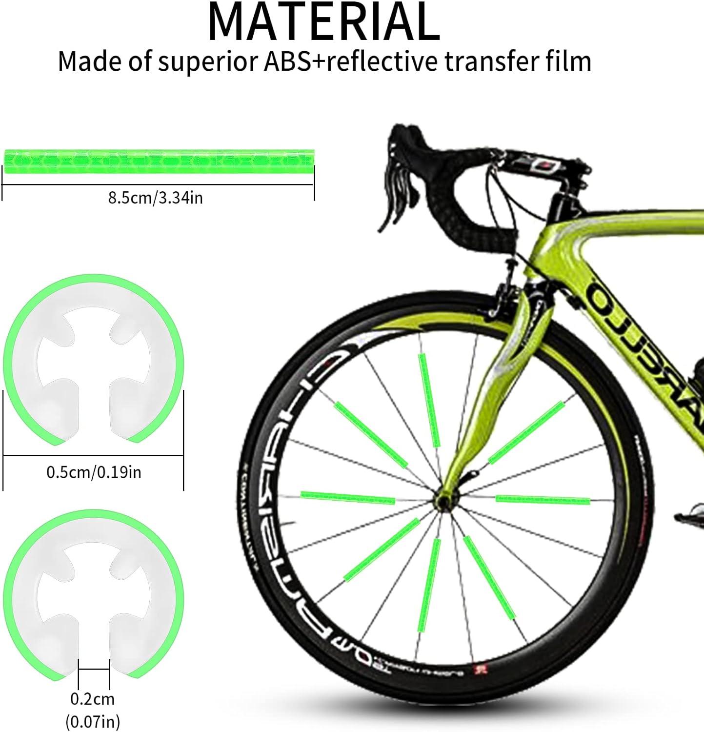 72 STK Bike Spoke Reflectors | 360 Visibility | Easy Assembly | White ...