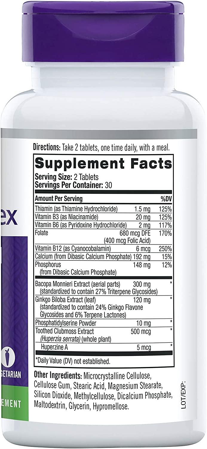 Buy Natrol Memory Complex 60 Tablets - Enhance Focus & Cognitive ...