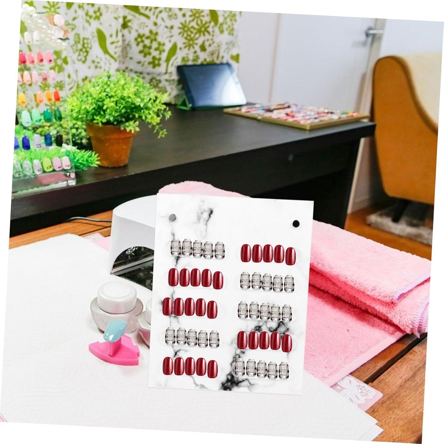 Nail Display Board Nail Color Chart Display Coloured Card Practice ...