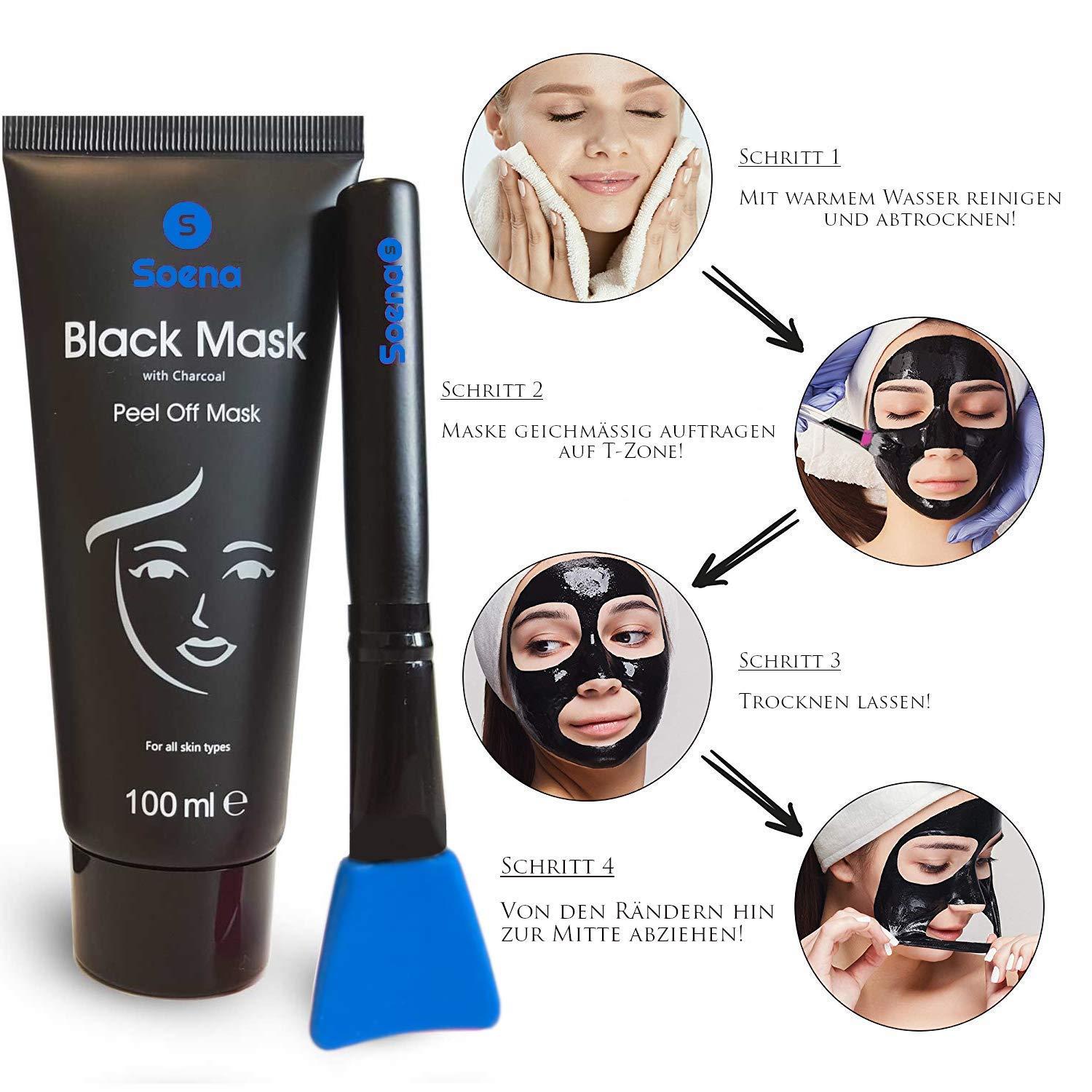 Buy Soena for Men Black Mask 100ml - XXL Activated Charcoal Peel-Off ...