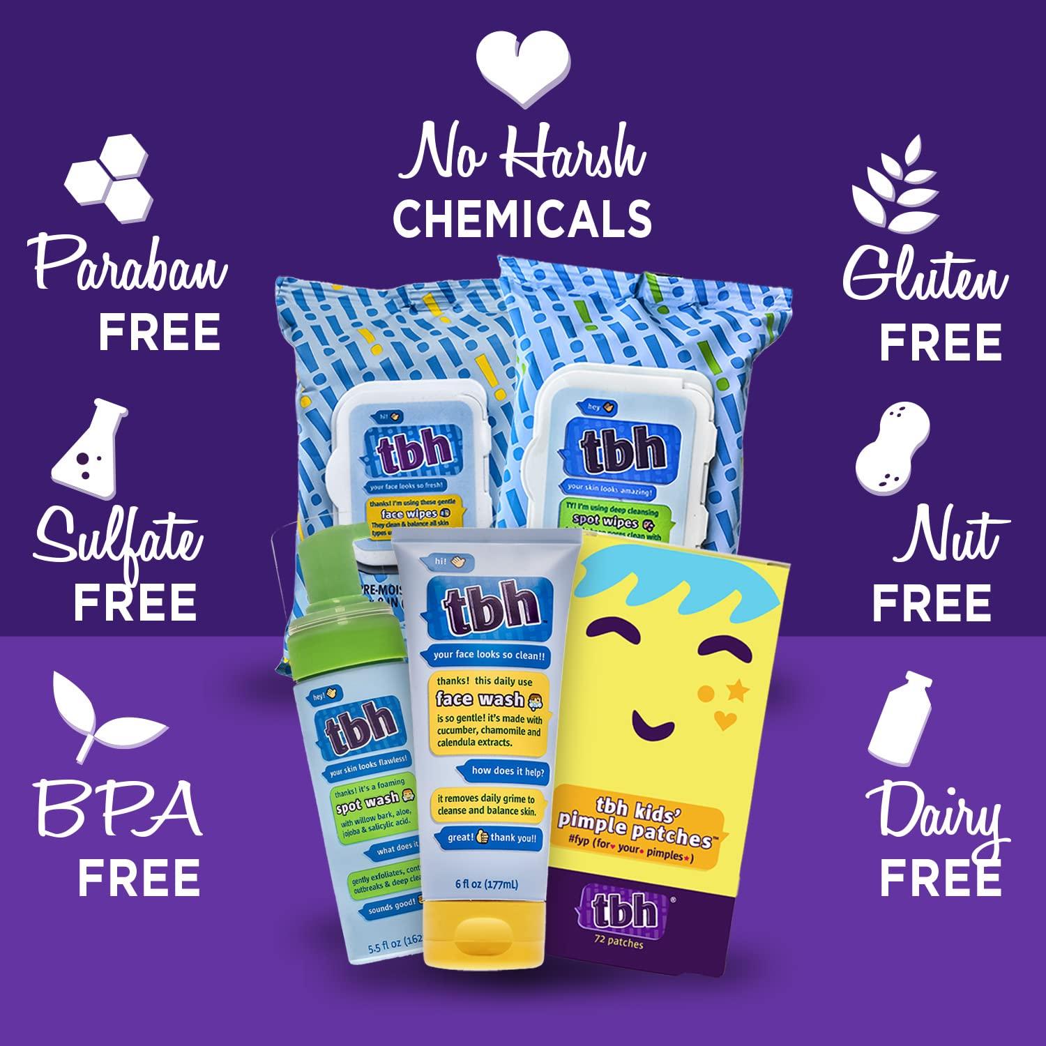 TBH Kids Spot Foam Face Wash - Gentle Daily Acne Treatment - Natural ...